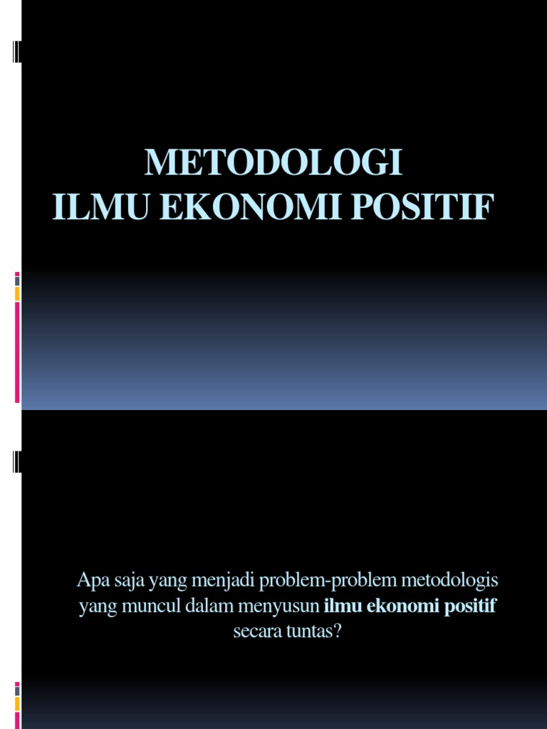Ilmu Ekonomi Positif - Perumperindo.co.id
