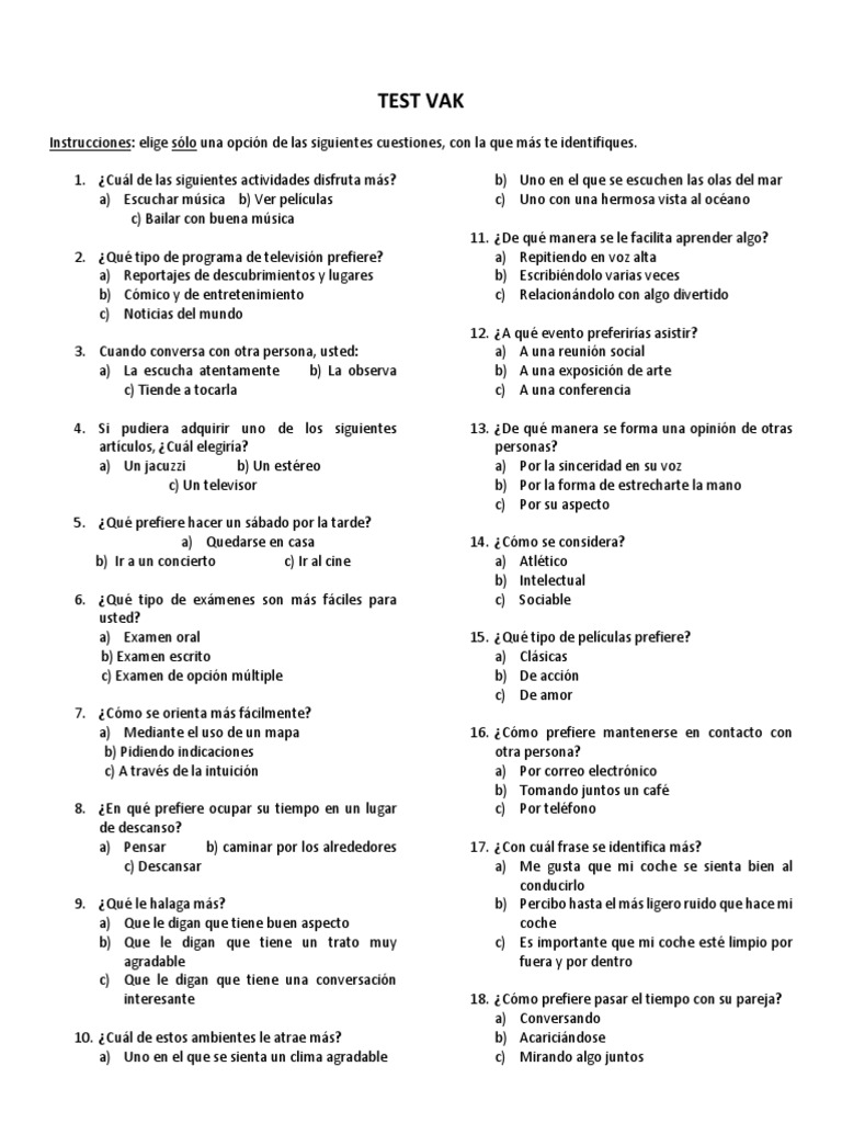 Test Vak | PDF