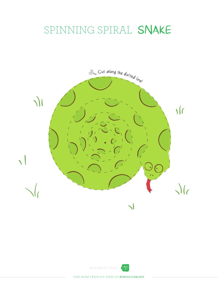 KiwiCo Spinning Spiral Snake Printable PDF | PDF