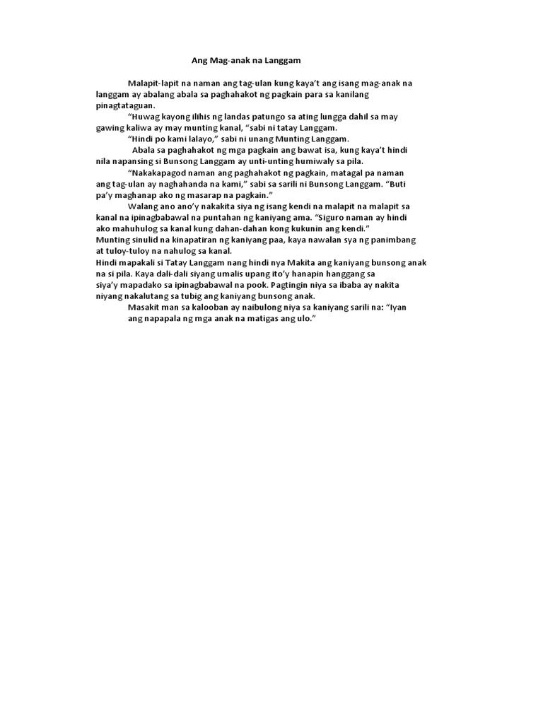 Ang Mag-Anak Na Langgam | PDF