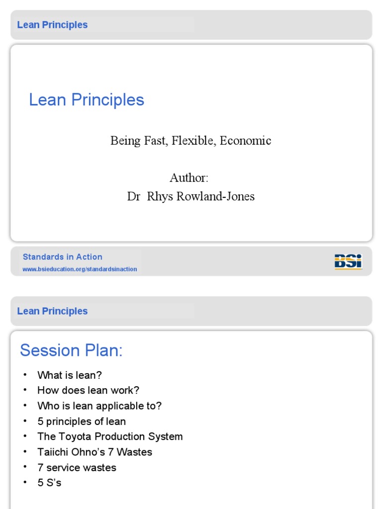 Lean Principles | PDF | Lean Manufacturing | Business
