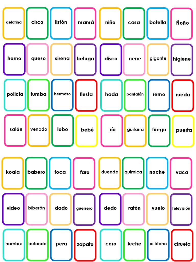 Loteria de Palabras | PDF