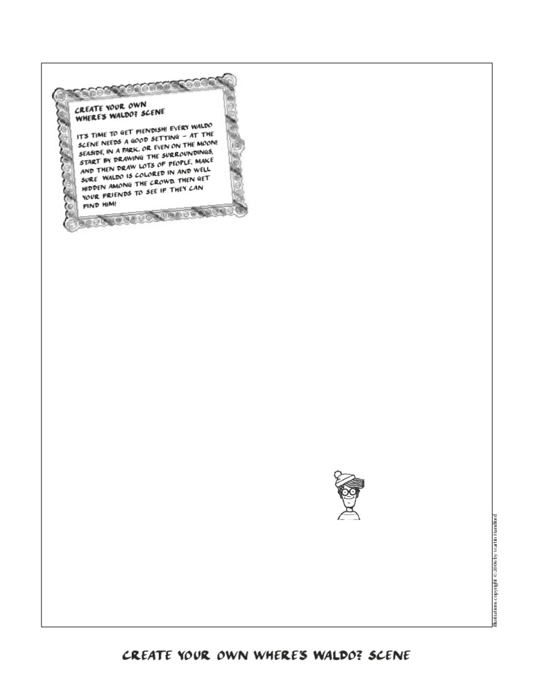 Where's Waldo? Activity Sheet #2 Create Scene | Leisure