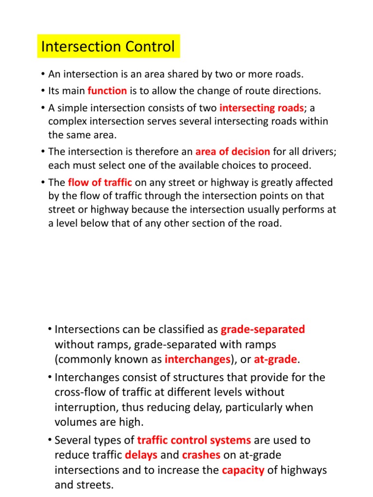 Intersection Control | PDF | Business | Technology & Engineering