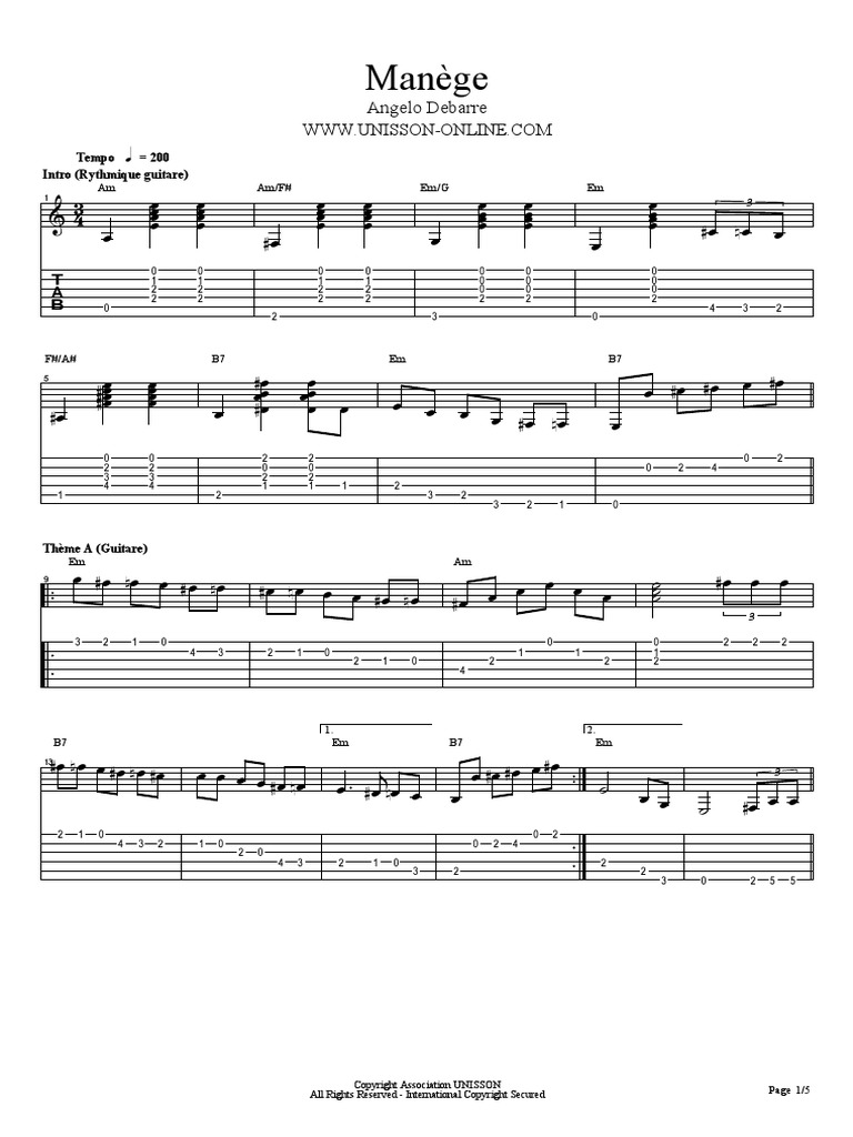 Manège Thème - Angelo Debarre | PDF