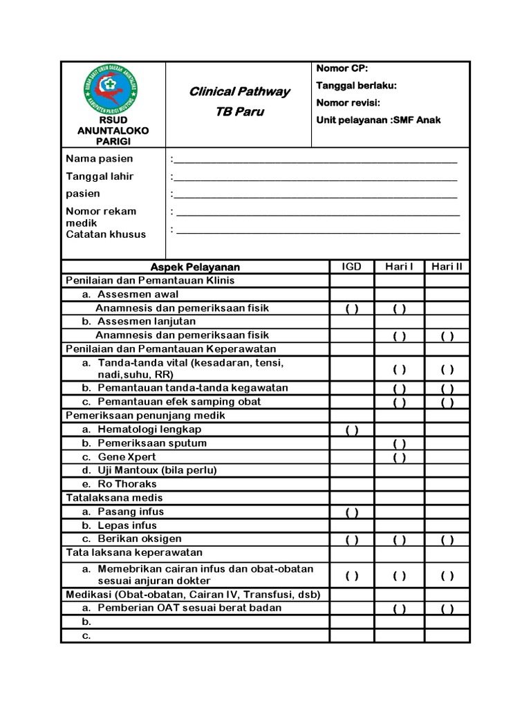 CP TB Paru Anak | PDF