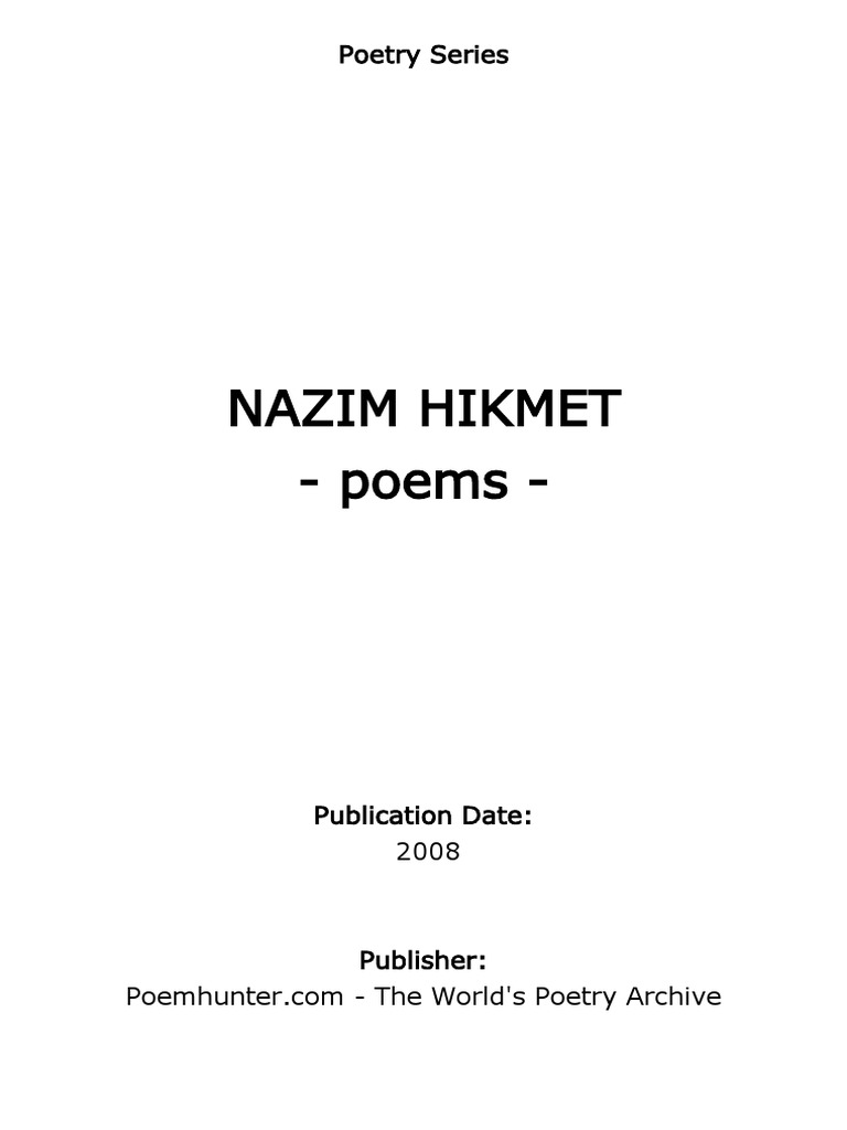 Nazim Hikmet 2008 3 | PDF | Poetry