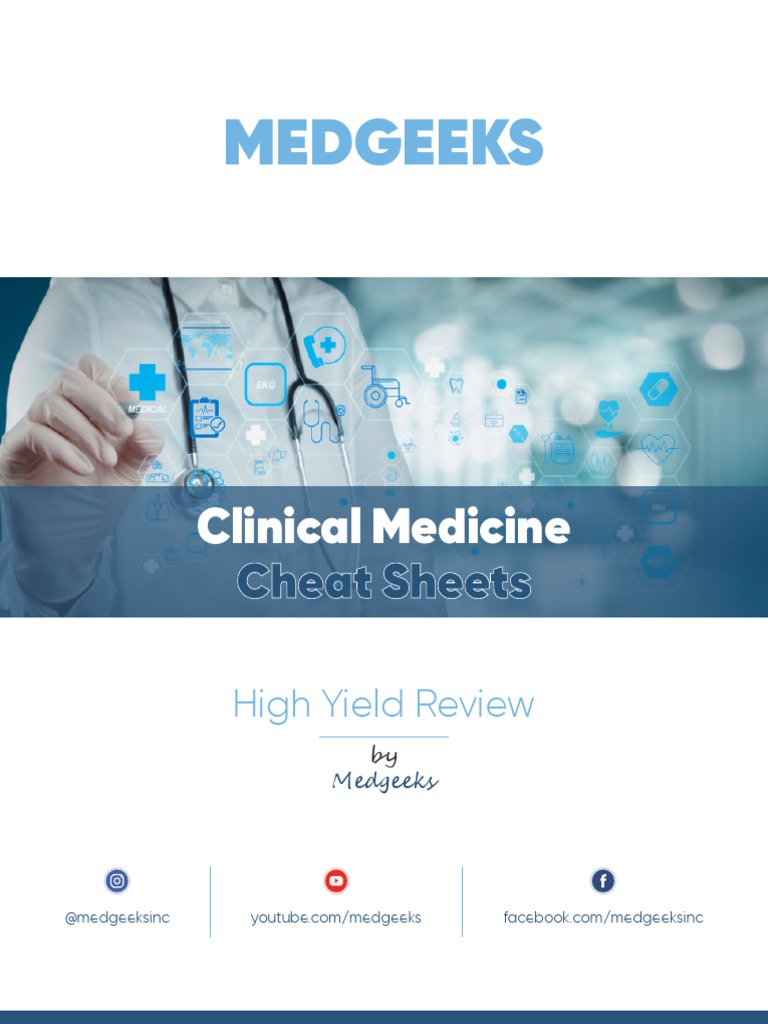 Clinical Medicine Cheat Sheet Ebook PDF | PDF
