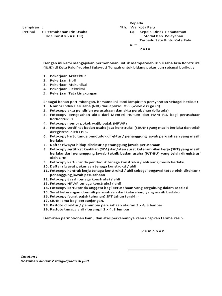 Formulir SIUJK | PDF