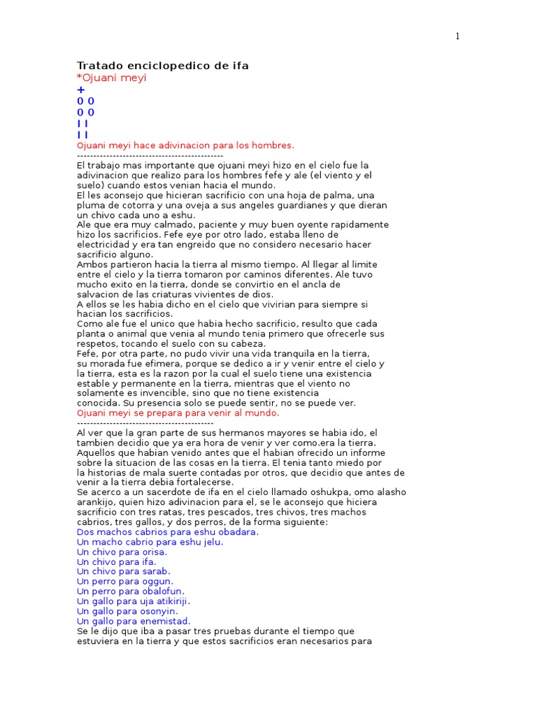 Tratado de Ojuani y Sus Omuluos | PDF | Historia | Religión y ...