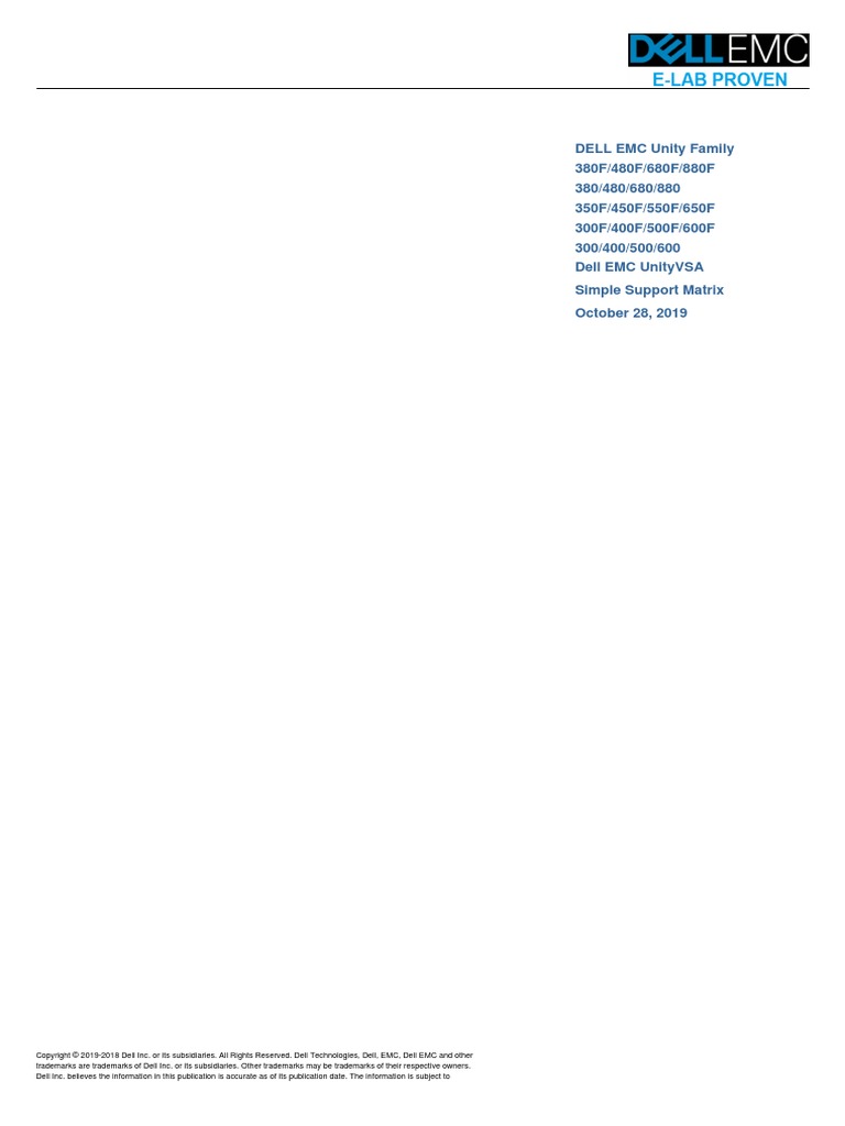 EMC Unity ESSM-20191029 | PDF