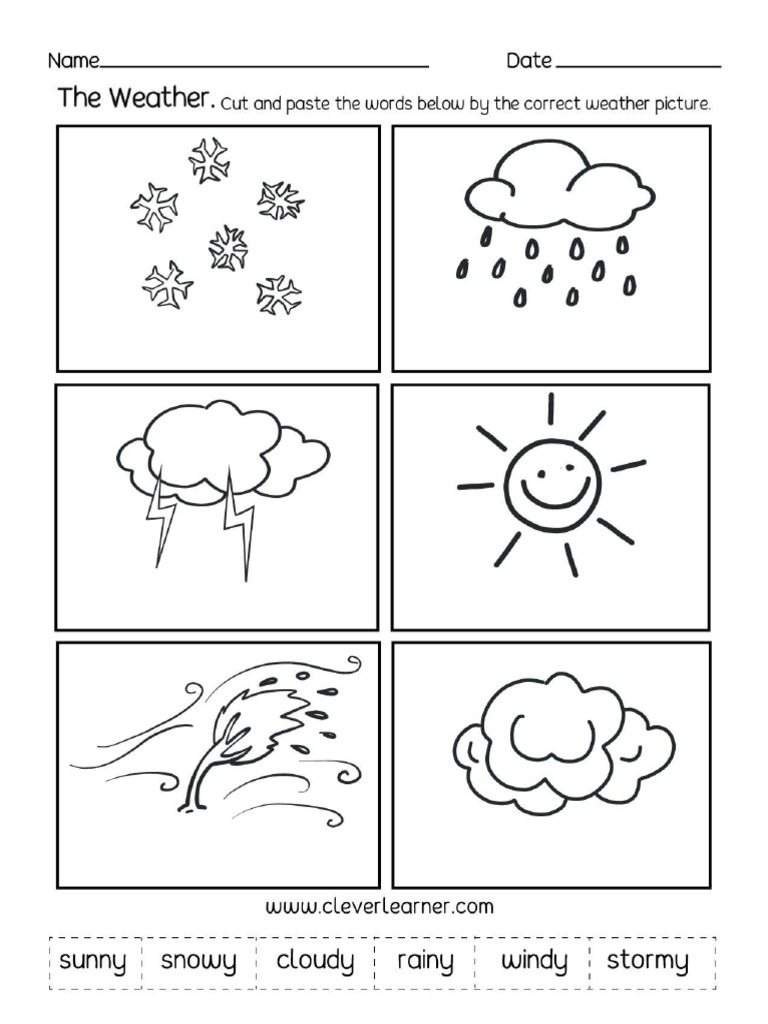 Weather Preschool Worksheets | PDF