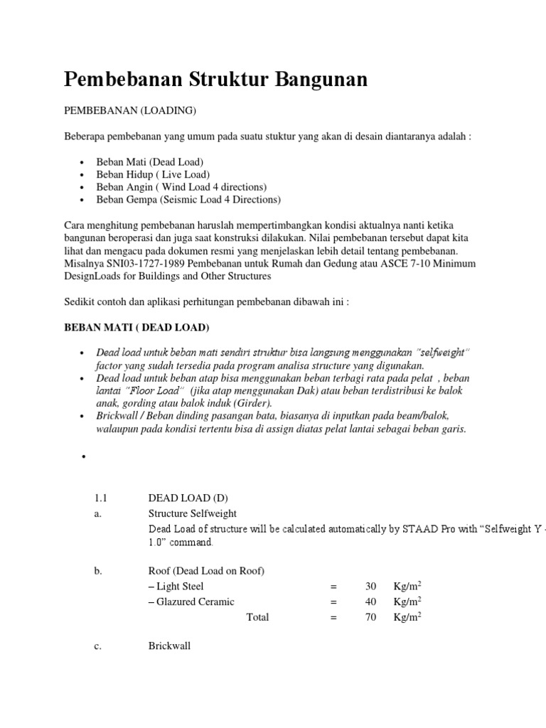 Pembebanan Struktur Bangunan | PDF
