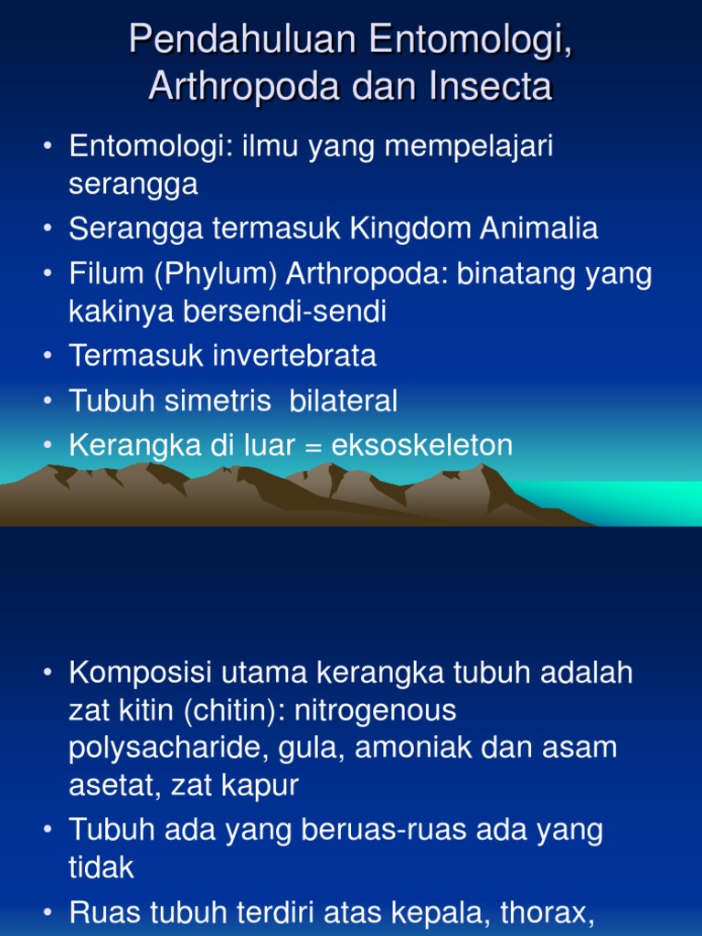Dasar Entomologi Kedokteran | PDF