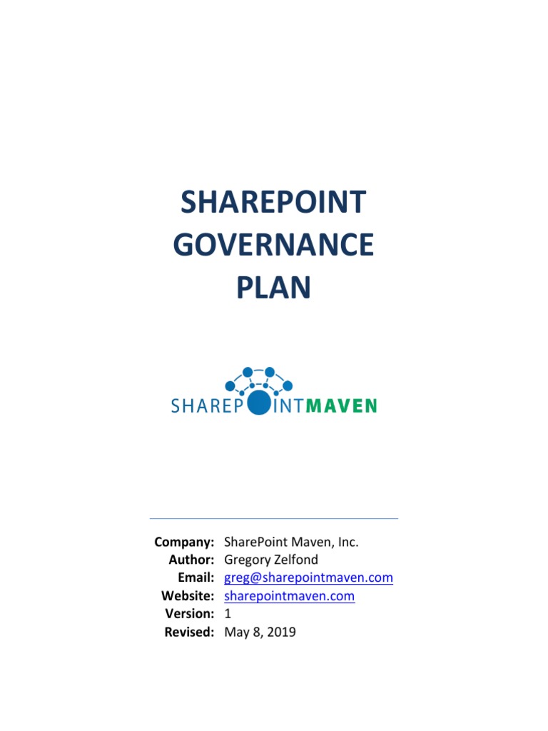 SharePoint Governance Plan Template | PDF | Computers