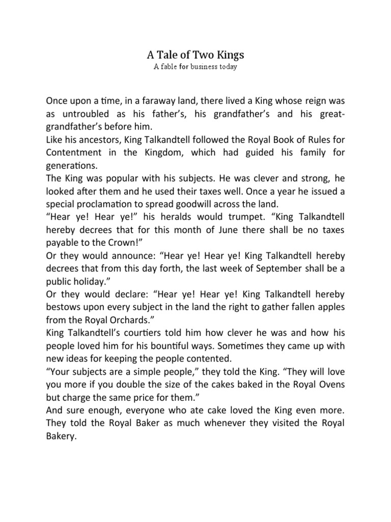 A Tale of Two Kings | PDF