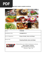 TR Cookery NC II | PDF | Occupational Safety And Health | Competence ...