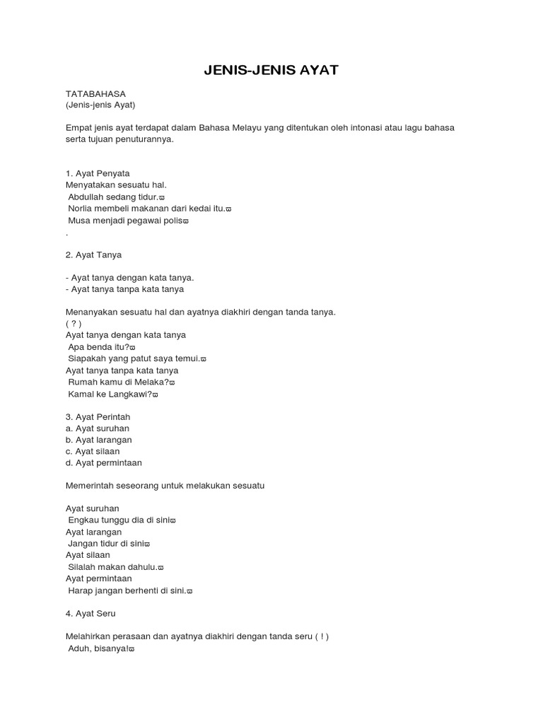 Jenis Ayat | PDF