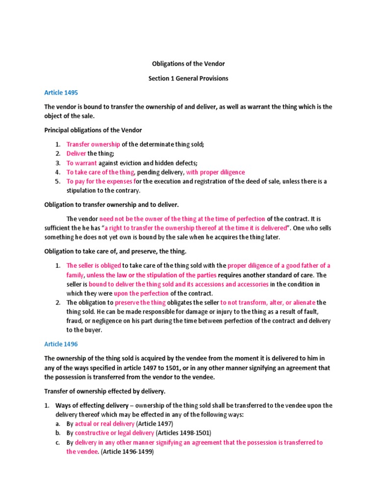 Article 1495-1501 | PDF