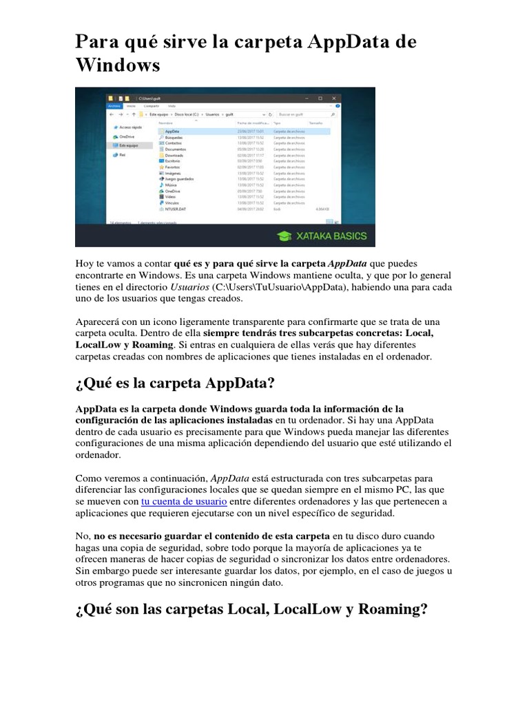 Variable de Entorno y Carpeta AppData | PDF