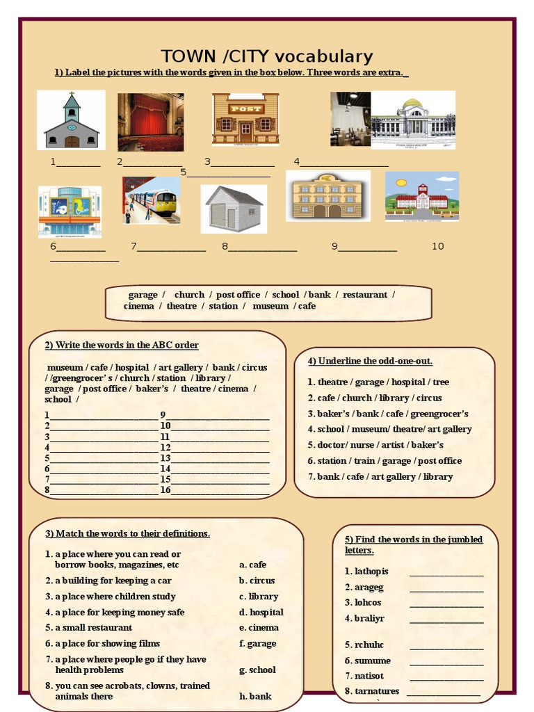 Towncity Vocabulary 86228 | PDF