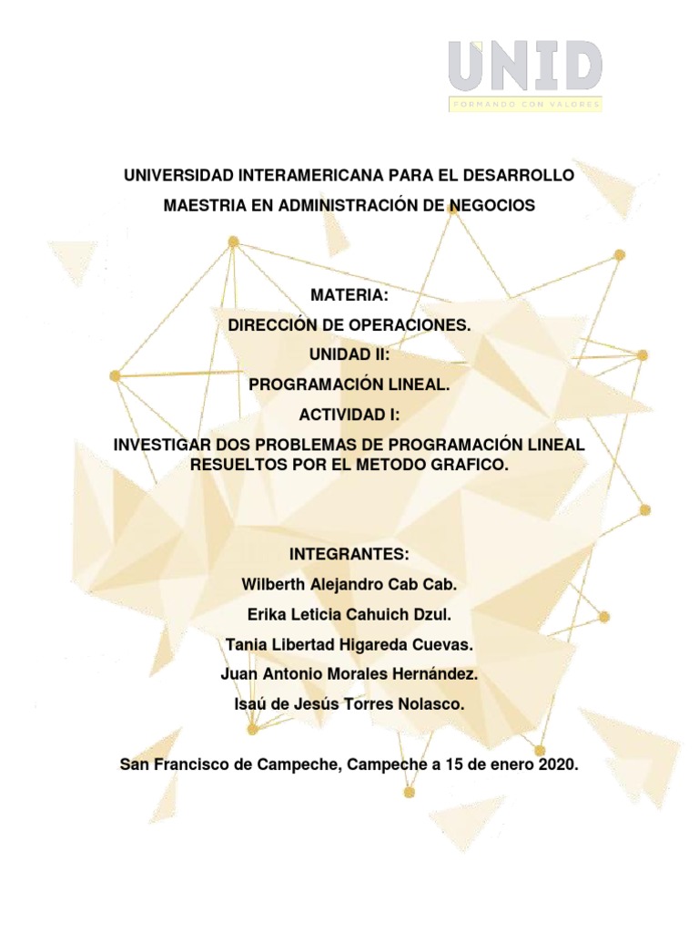 Actividad 1 - Inv. 2 Ejercicios | PDF