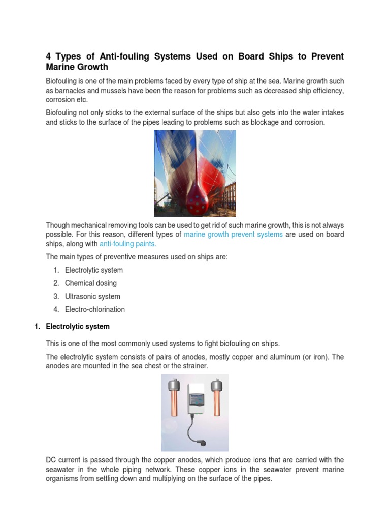 Anti-Fouling Systems Notes | PDF