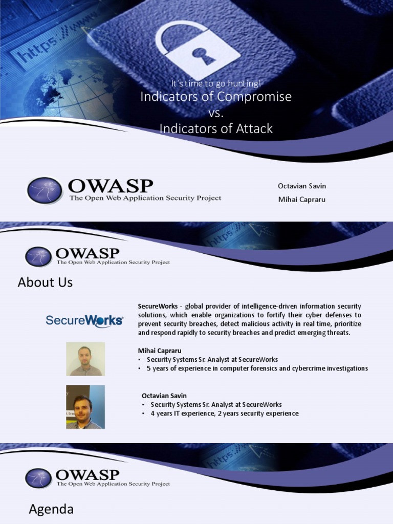 Its Time To Go Hunting - IOC Vs IOA - OWASP Buc 2016 | PDF