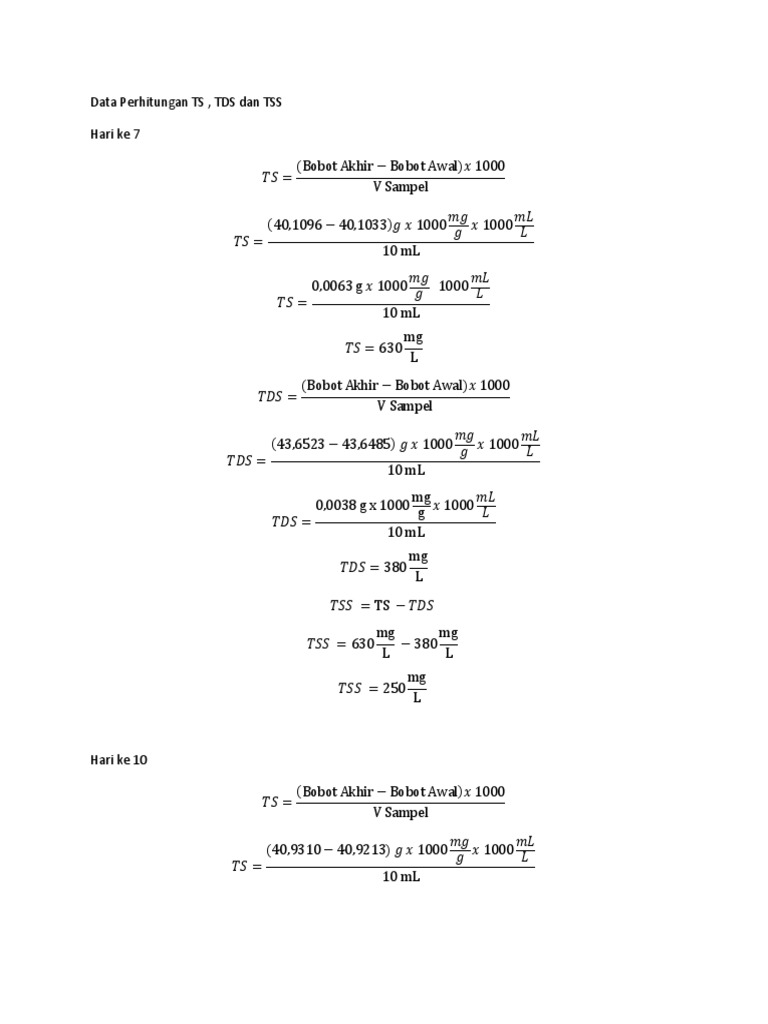 Perhitungan Total Solid | PDF | Metode & Bahan Ajar