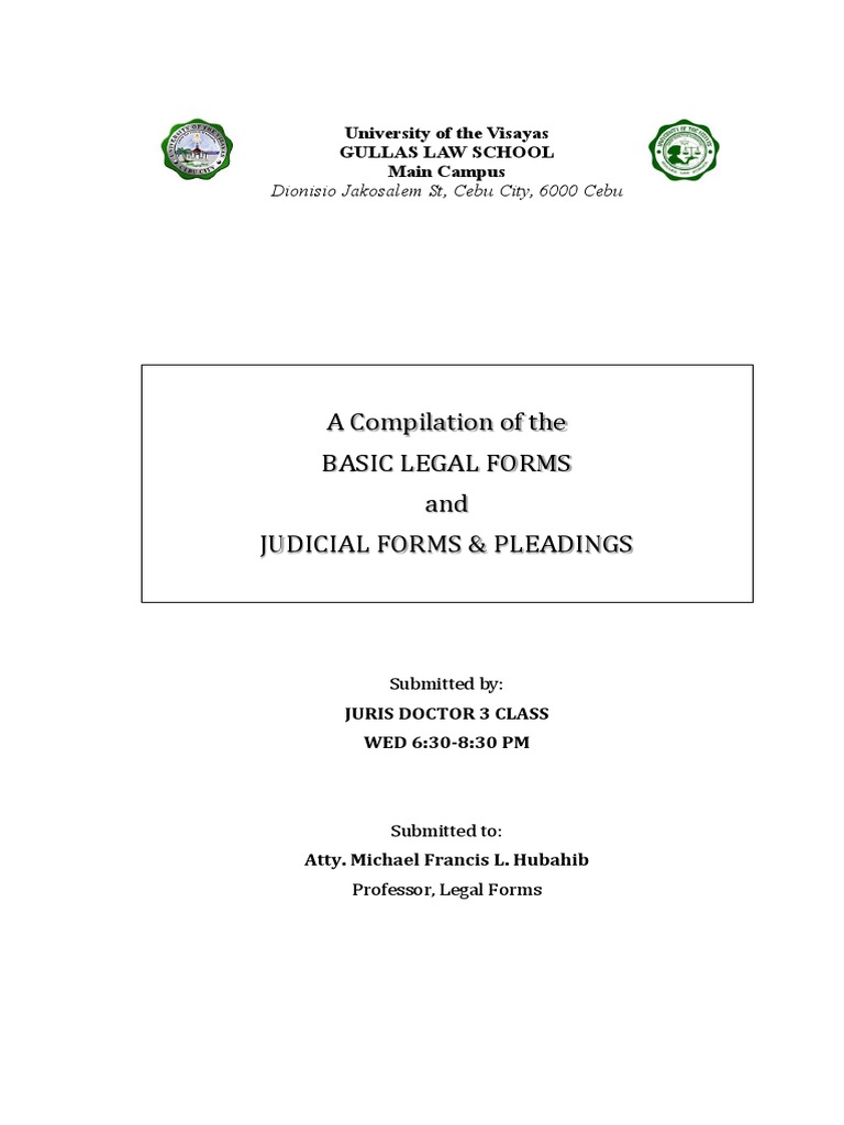 2020 Legal Forms Class Compilation | PDF | Law