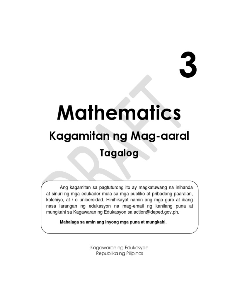Math Grade 3 Reviewer | PDF