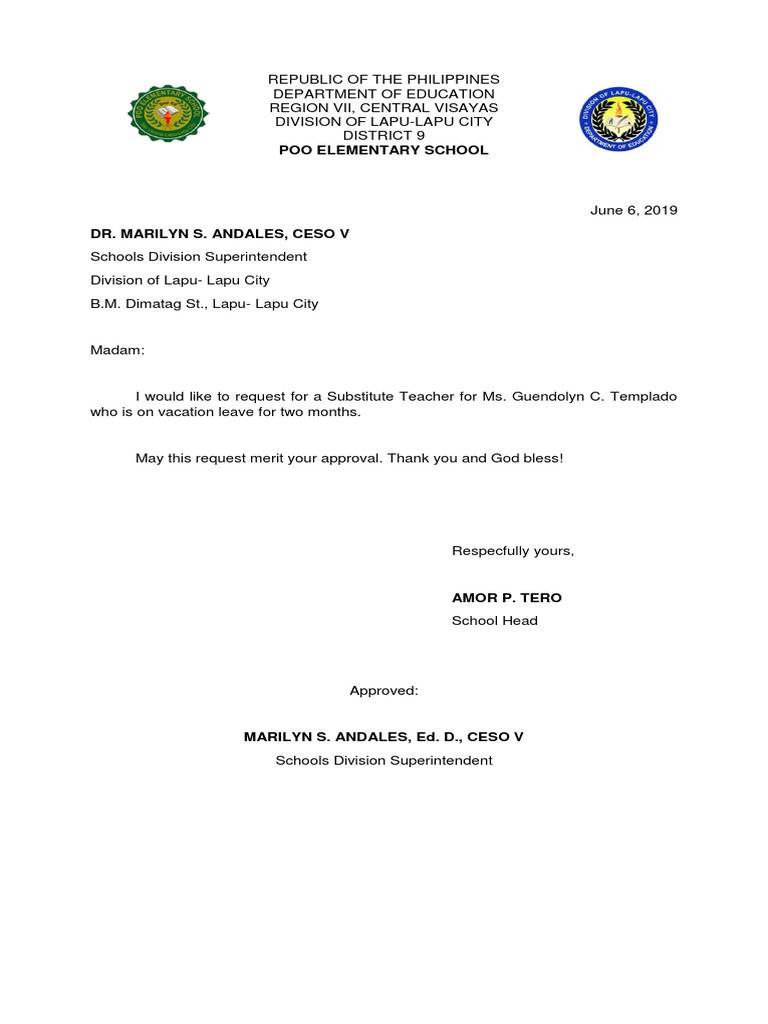 Request For Additional Teacher | PDF