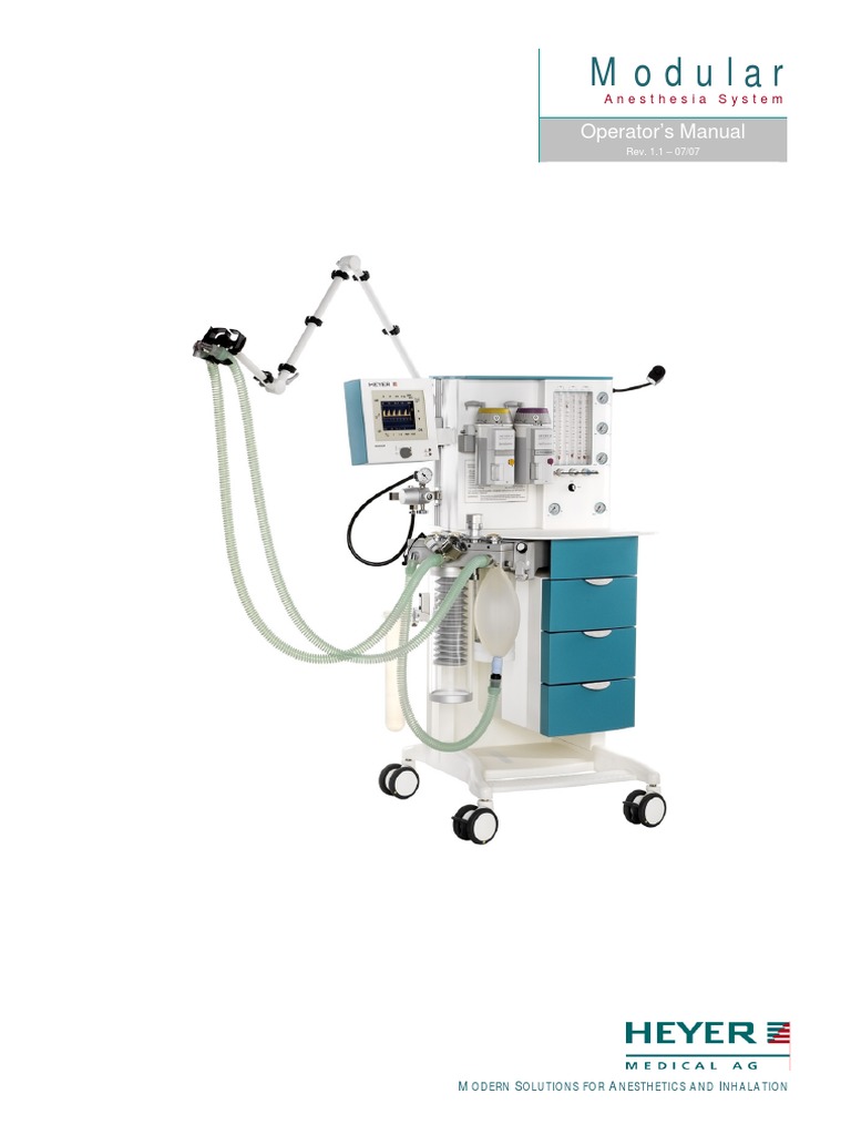 00 5 Heyer Modular Anaesthesia System - User Manual | PDF