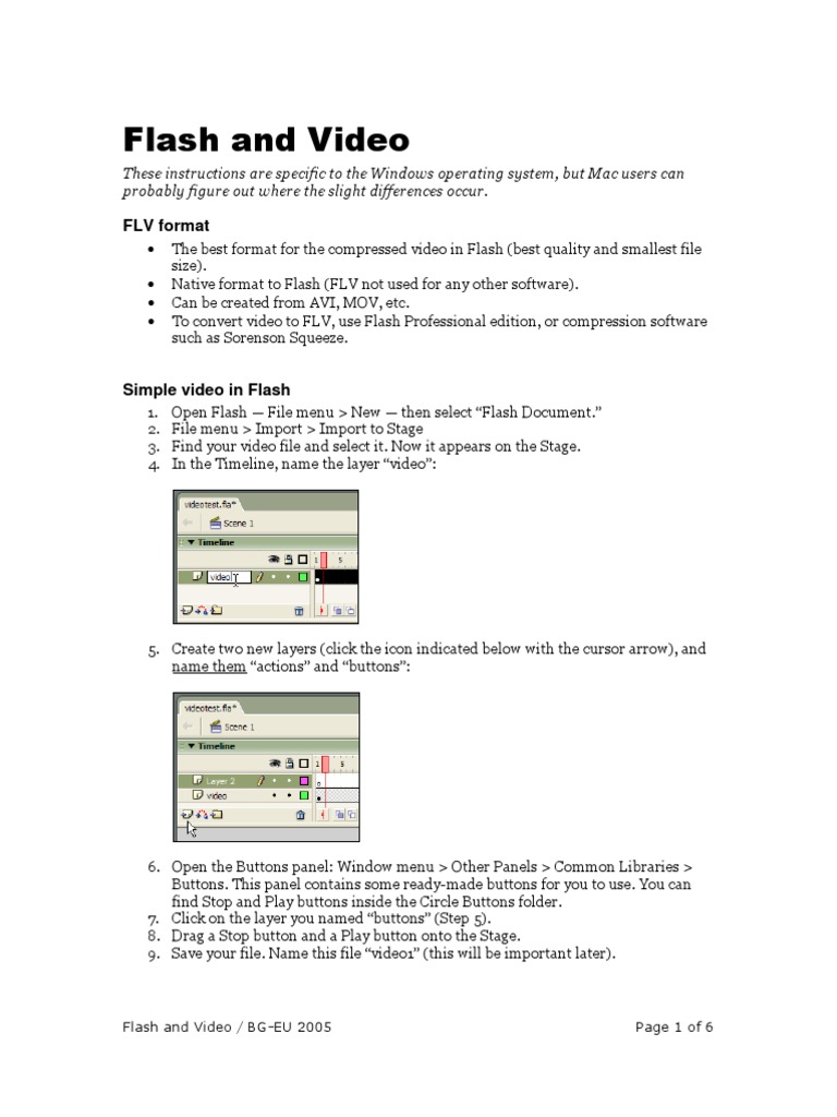 Flash and Video | PDF | Adobe Flash | Software