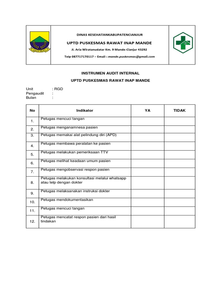 Instrumen Audit Internal Ugd | PDF