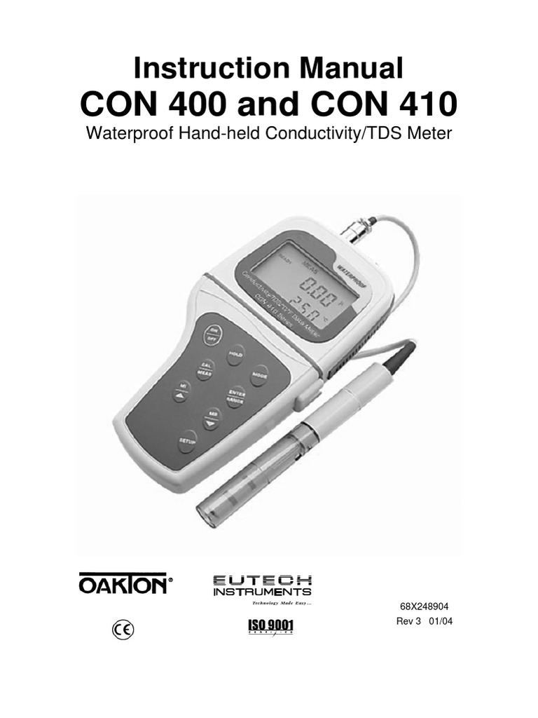 TDS Meter-Con400-Manual-2008 | PDF