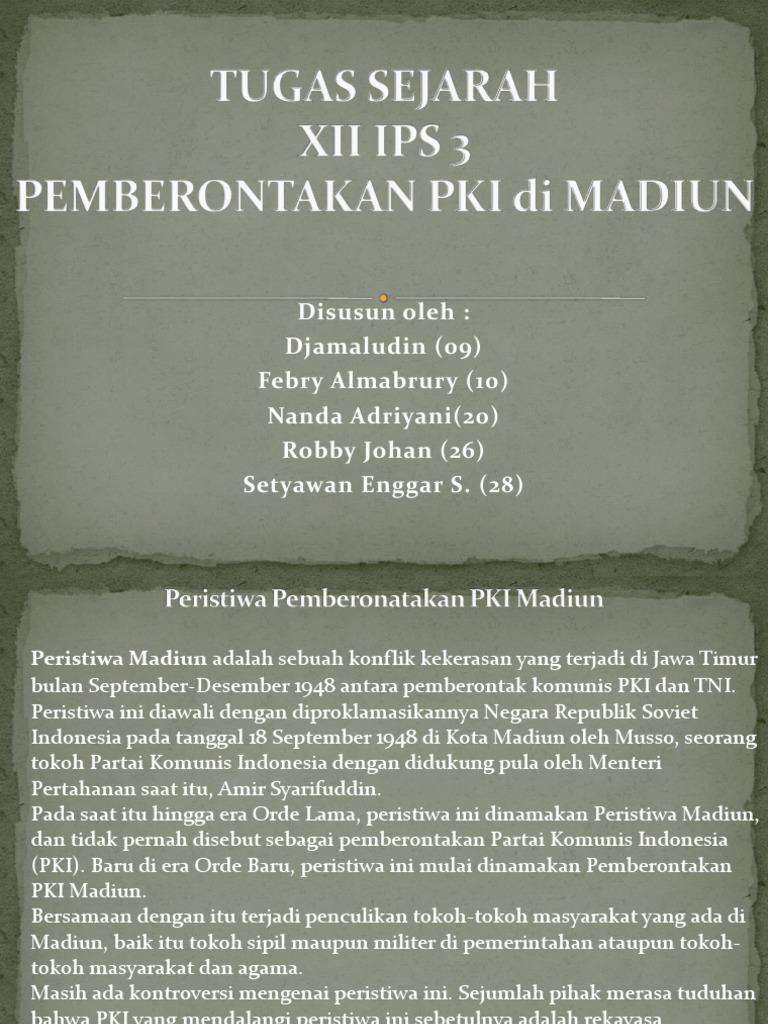 Pemberontakan PKI Madiun 1948 | PDF