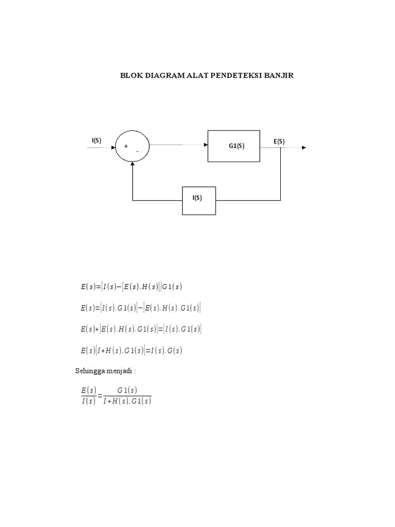 Blok Diagram Alat Pendeteksi Banjir | PDF
