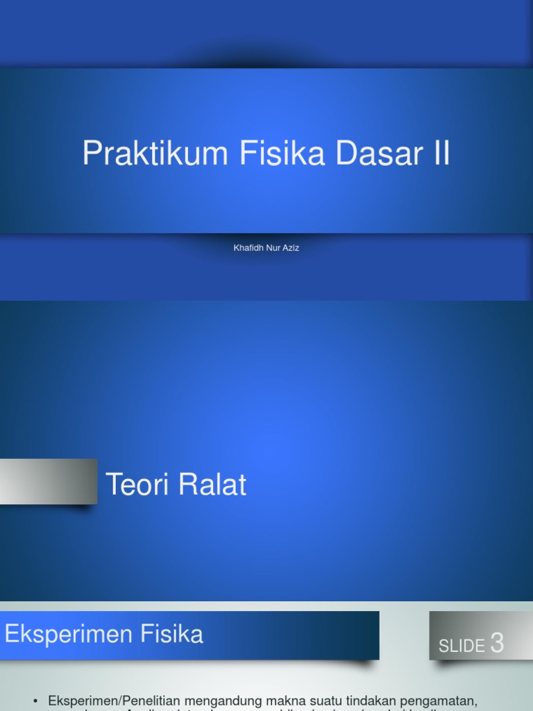 Minggu Ke-2 (Teori Ralat) | PDF