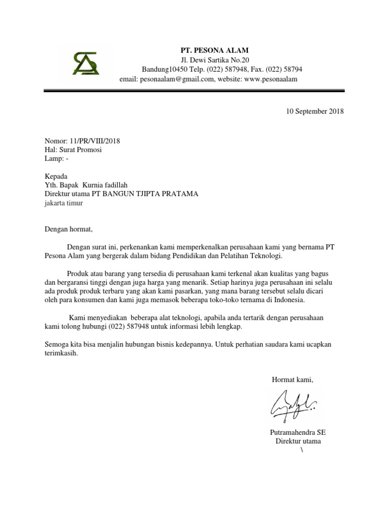 Surat Promosi 2019 | PDF