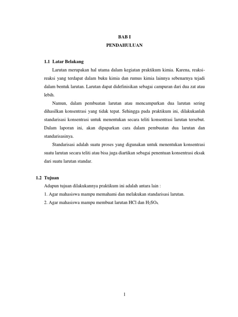 Standarisasi Larutan | PDF