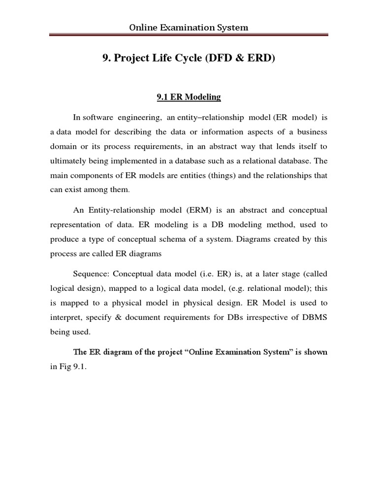 Online Examination System ERD DFD | PDF | Computers