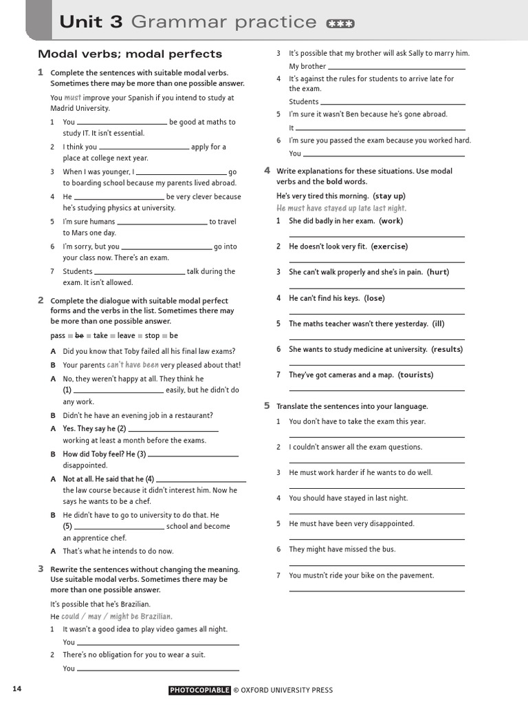 4 Copias Grammar - Unit - 3 - 3star PDF | PDF