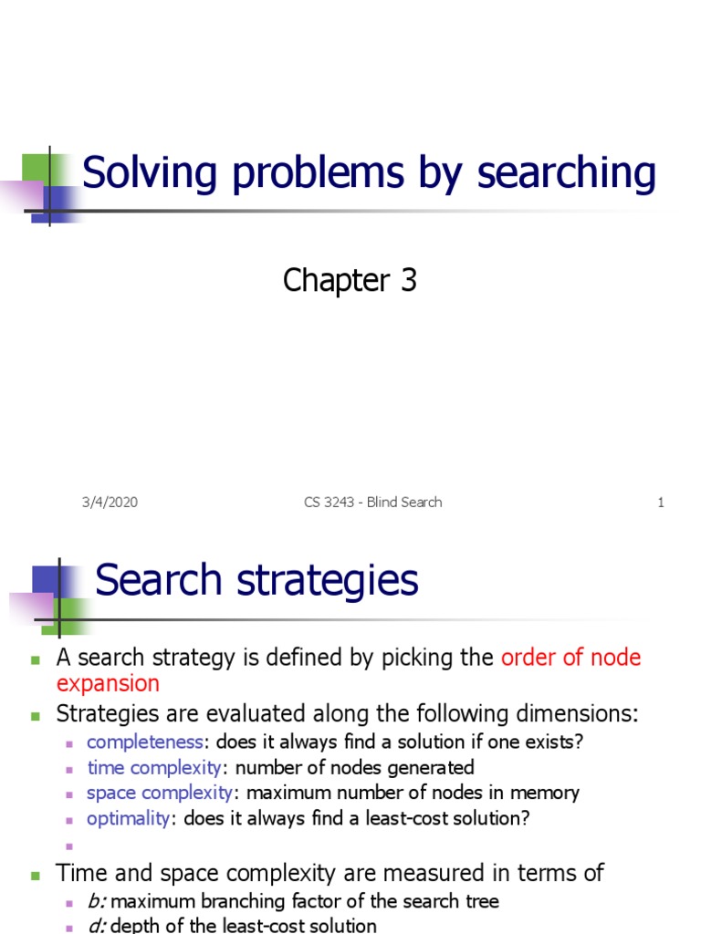 Lecture 3 - Uninformed Search II | PDF