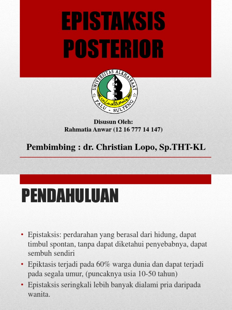 Epistaksis Posterior | PDF