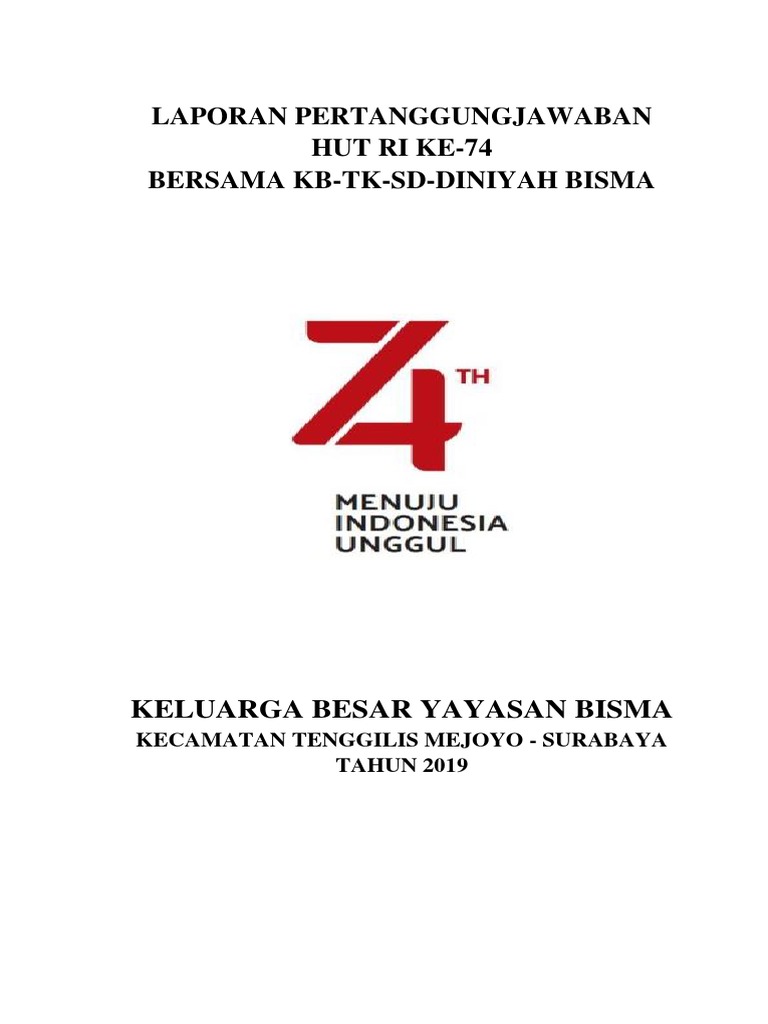 LPJ HUT RI 2019 2020 TK SD (Lampiran 1-2) | PDF