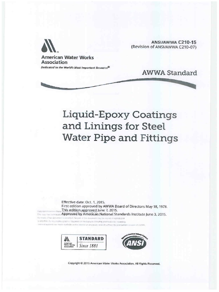 Awwa C210 - 15 | PDF