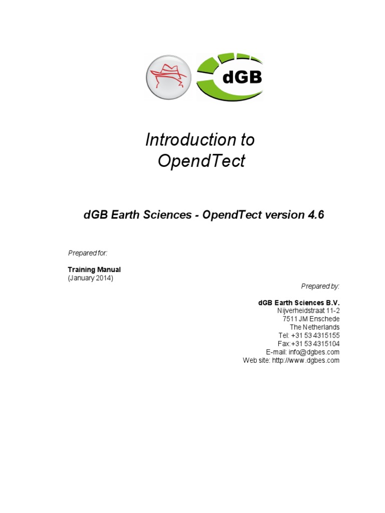 Introduction To OpendTect Version 4 6 PDF | PDF