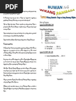 Oprning Remarks Buwan Ng Wika 2025 | PDF