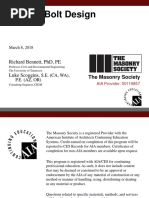TEK 12-03B. Design of Anchor Bolts Embedded in Concrete Masonry (2009 ...